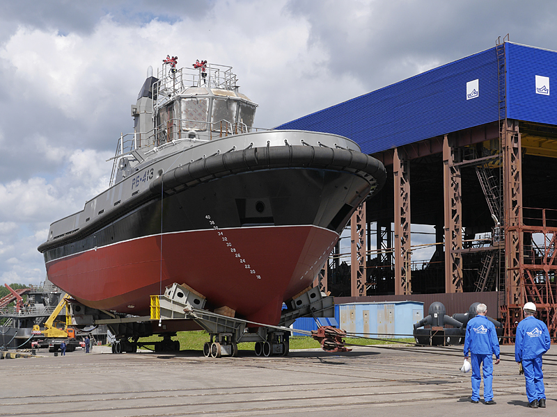 Pella Shipyard launches RB-413 tugboat for Russian Navy