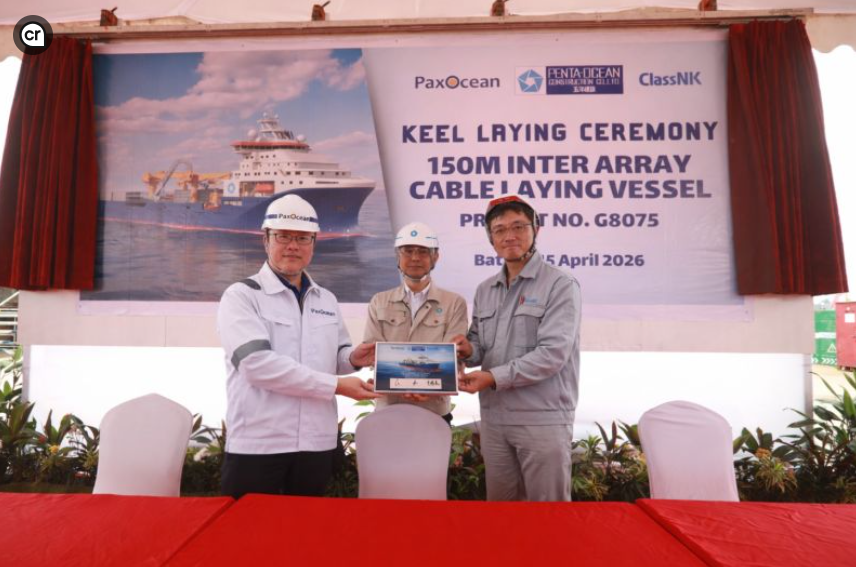 PaxOcean lays keel for CLV G8075 at Batam yard