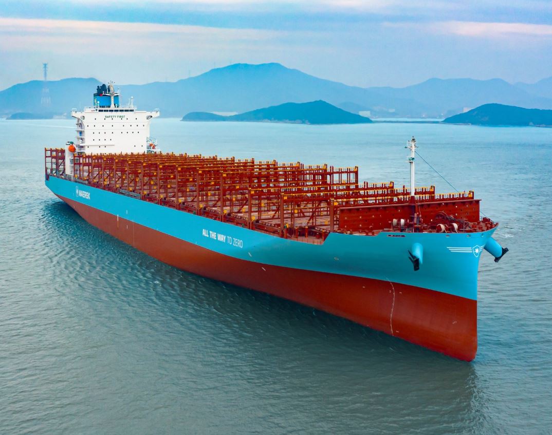 Tsuneishi completes methanol dual-fuel 5,900 TEU container ship for Maersk